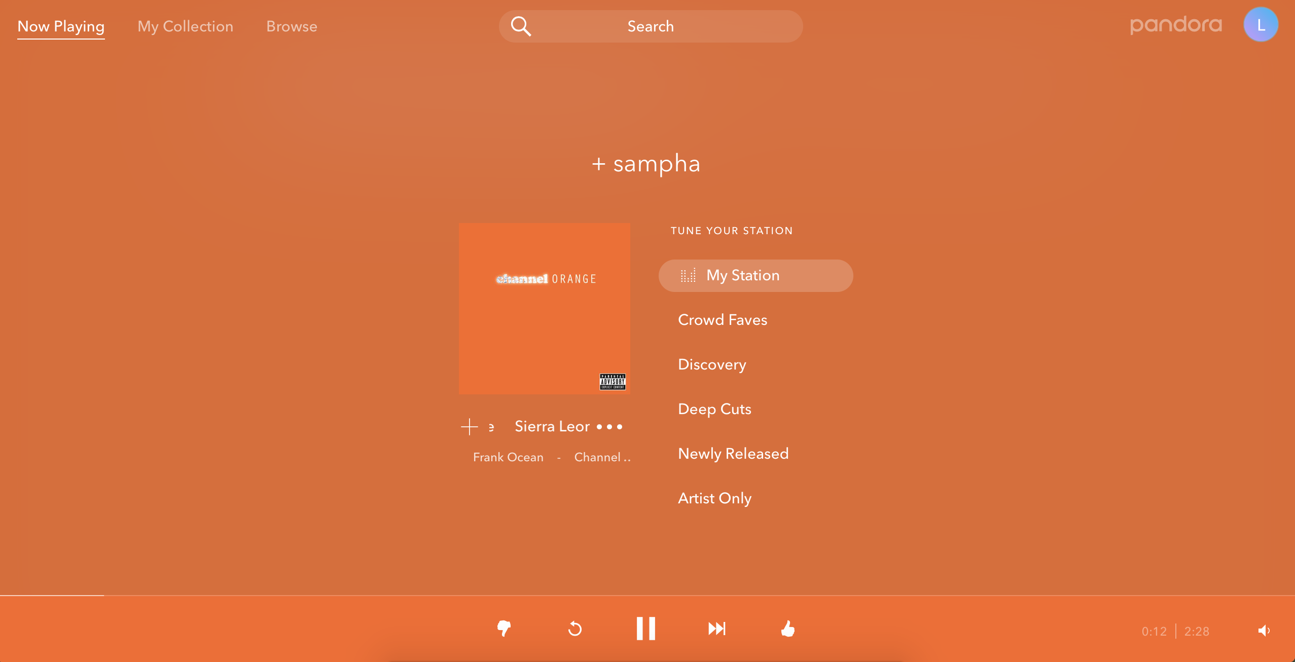 Desktop: Playback control buttons missing - Pandora Community