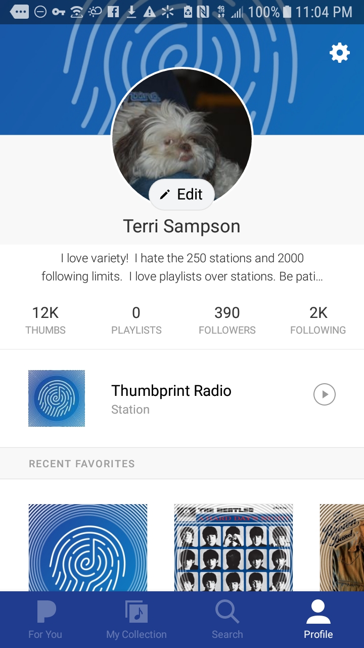 Playlists showing on Profile sporatically - Pandora Community