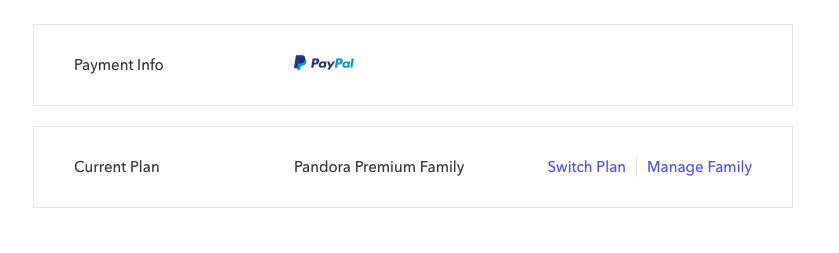 Solved: Switching billing method from PayPal to Pandora - Pandora Community