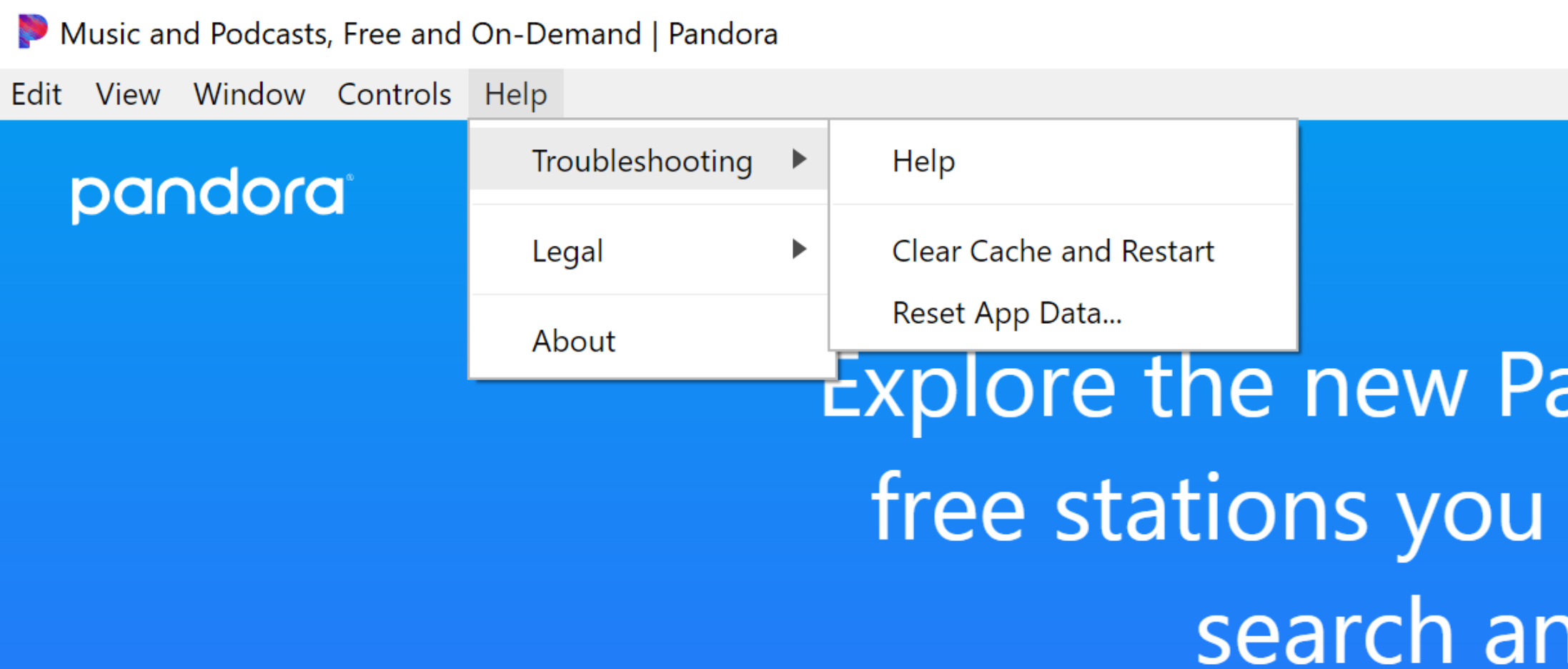 Solved: Win 10 Desktop app gets "unexpected error" on laun... - Pandora ...