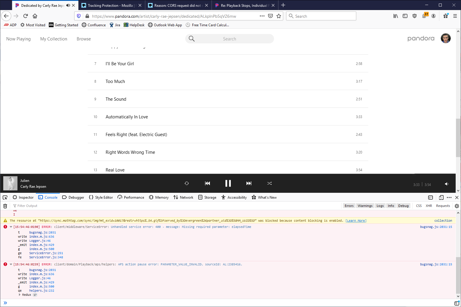 Solved: Playback Stops, Individual Play Buttons Non-functi... - Pandora ...
